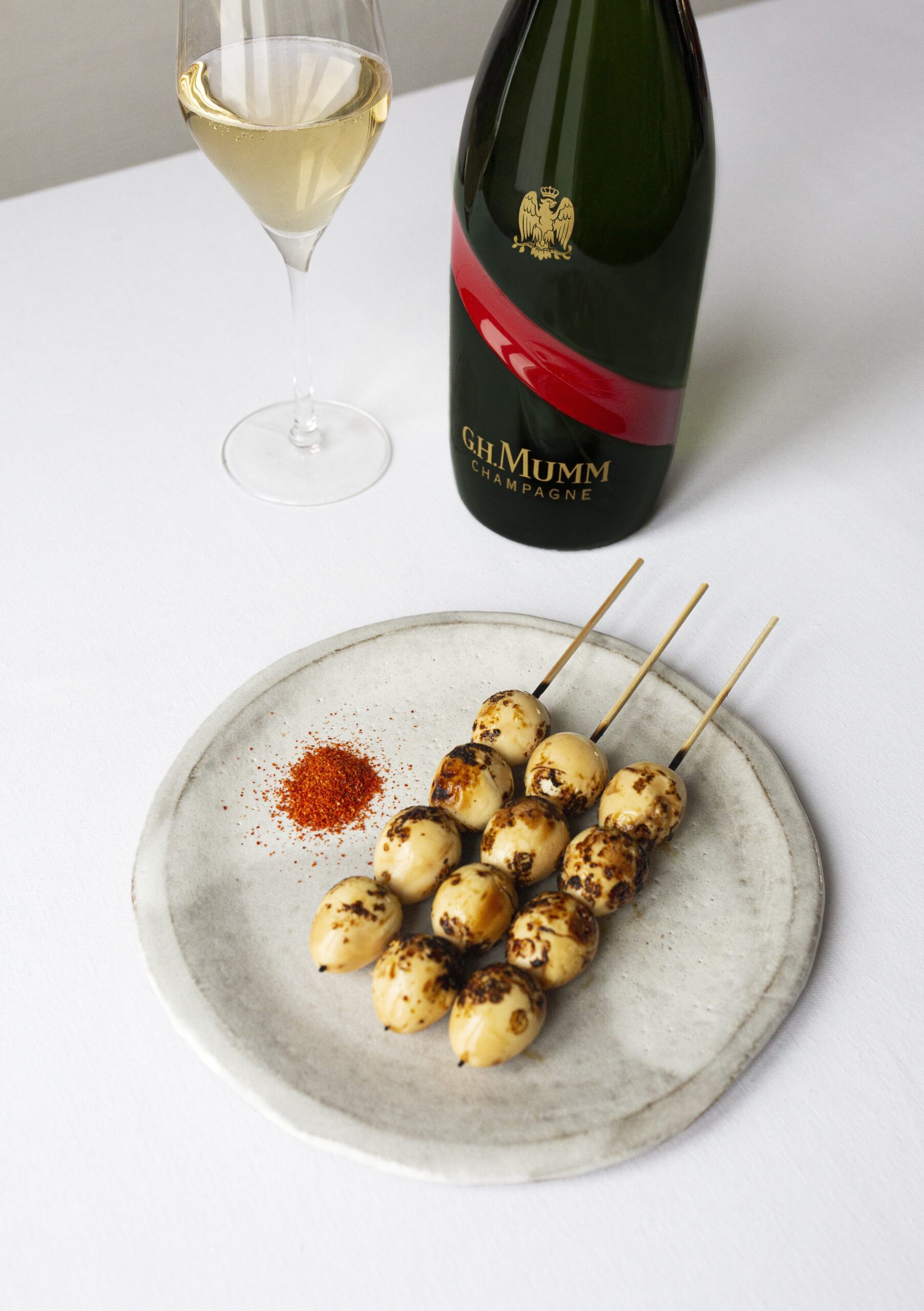 Teriyaki quail egg skewers – G.H.Mumm