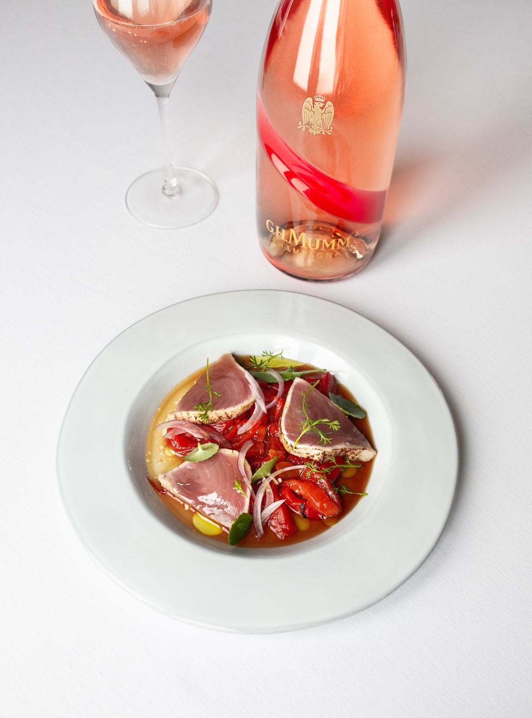 Raw bonito, peppers & ponzu sauce – G.H.Mumm